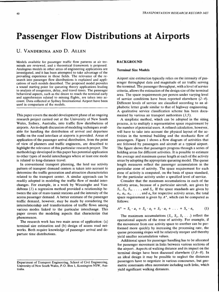 Airport Passenger Flow Modeling Techniques | PDF | Airport | Transport