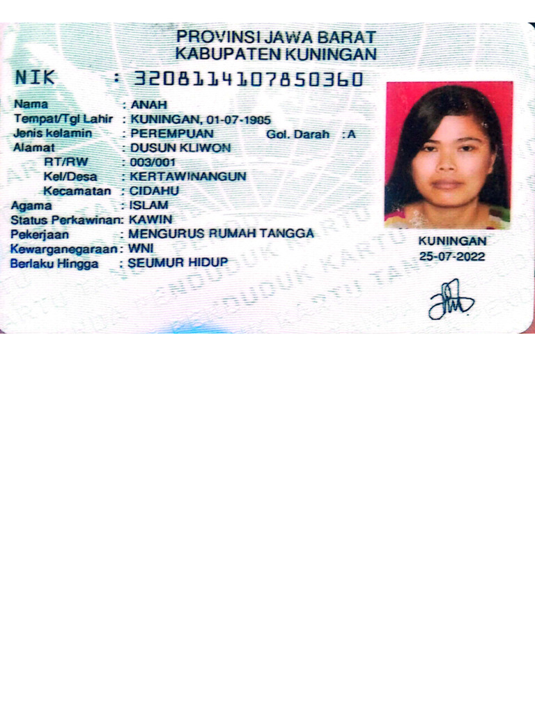 KTP Anah | PDF