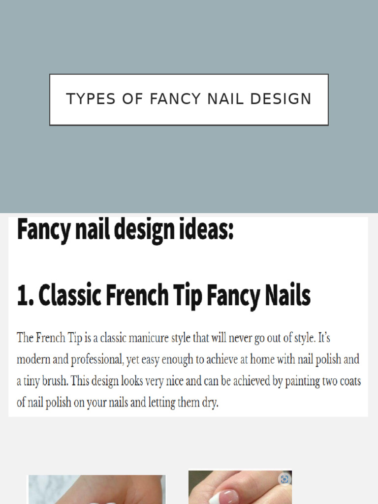 Types of Fancy Nail Design | PDF