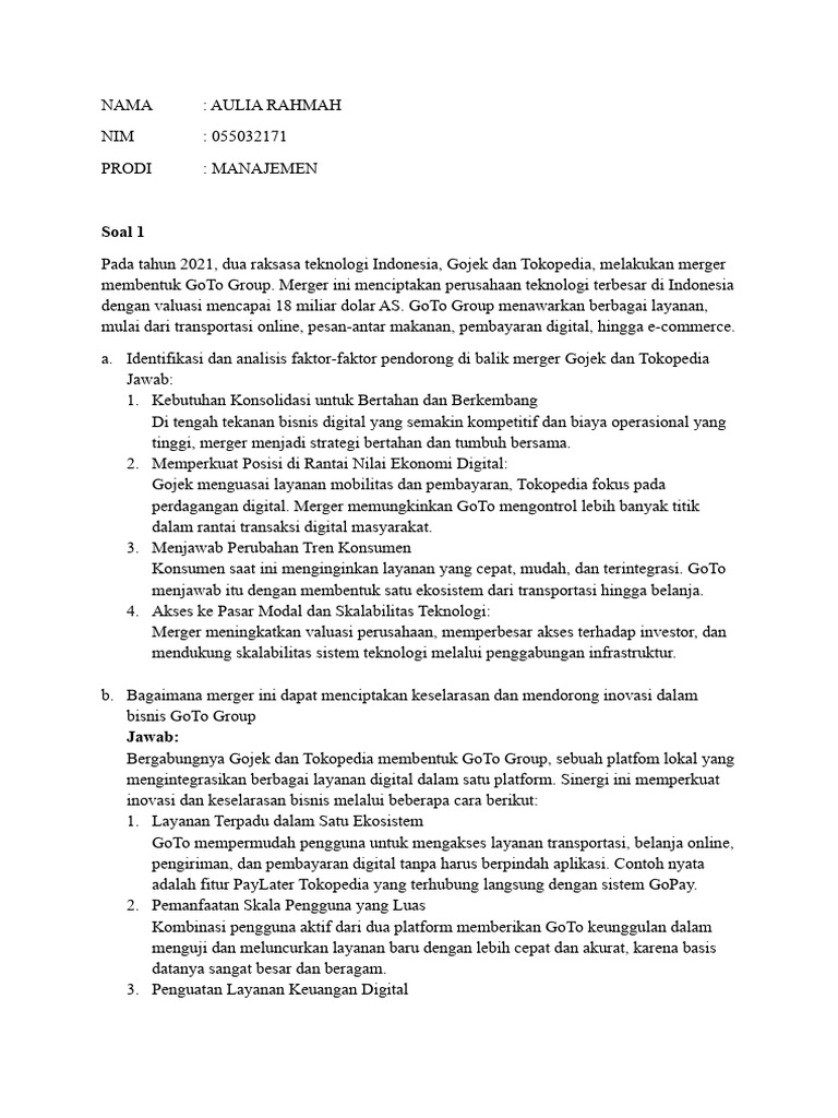 Aulia Rahmah - Tugas 2 - Pengantar Bisnis | PDF