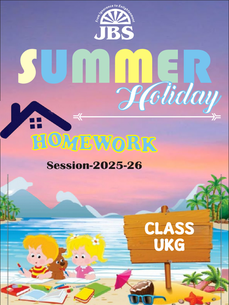 Class-UKG Holiday Homework 25-26 | PDF