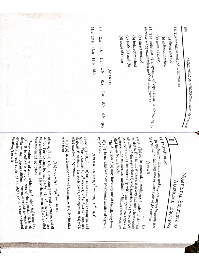 Numerical Method CH No 5 | PDF