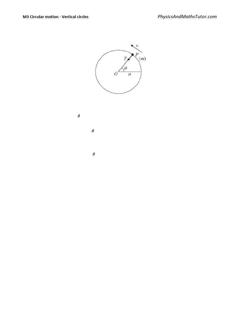 M3 Circular Motion - Vertical Circles | PDF | Angle | Sphere