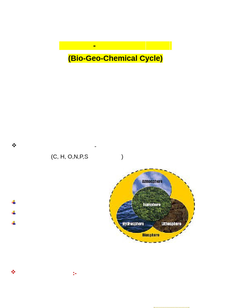 Class 5 Bio Geo Chemical Cycle | PDF