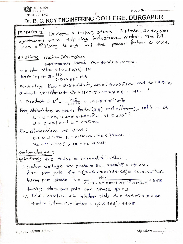 induction motor design | PDF