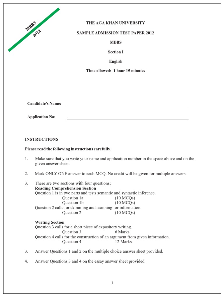 MBBS Sample Test Paper | PDF | Malaysia | Homeopathy