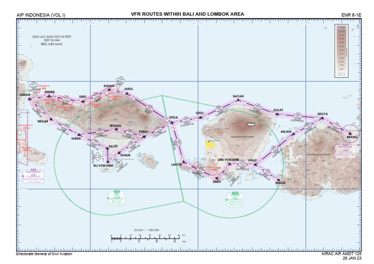 VFR Routes in Bali and Lombok Area | PDF