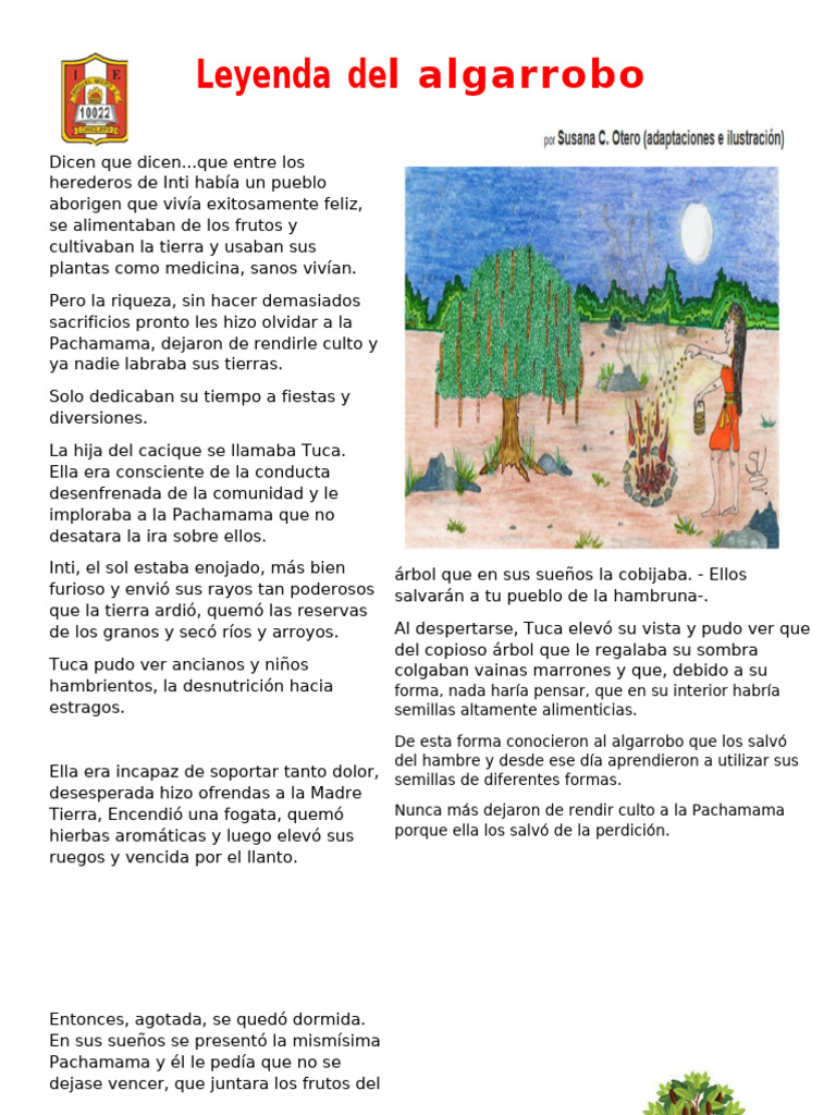 Ficha de La Leyenda El Algarrobo | PDF