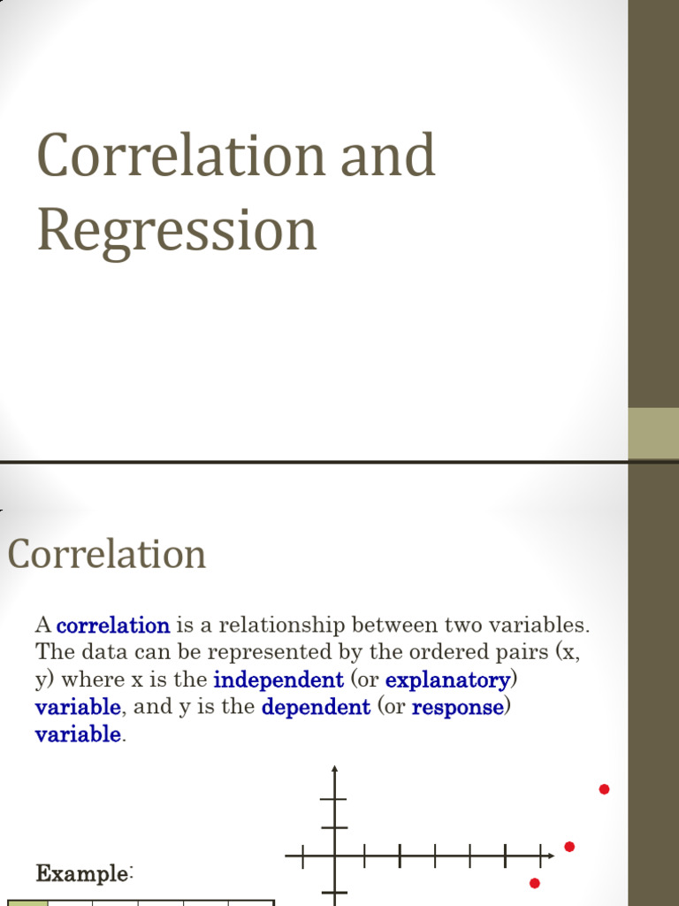 Lecture 7 8 Weeks Correlation and Regression | PDF | Linear Regression ...