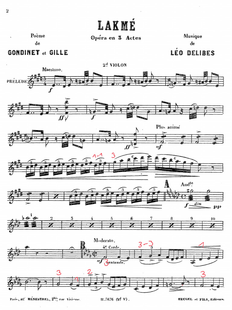Lakme - Violin 2 | PDF