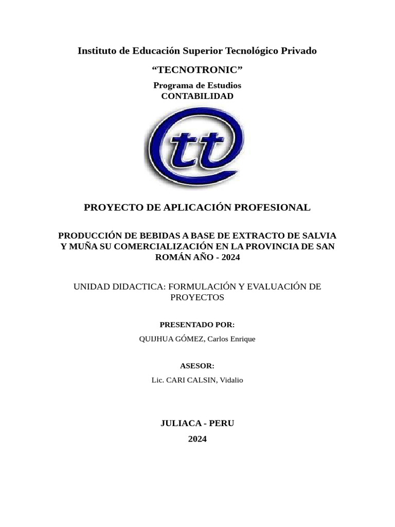 Producción de Extracto de Salvia y Muña | PDF | Sustentabilidad ...