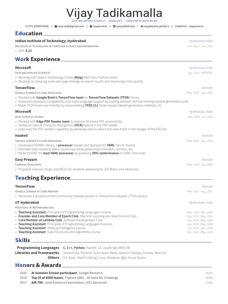Resume Vijay Tadikamalla | PDF | Information Technology | Computer Programming