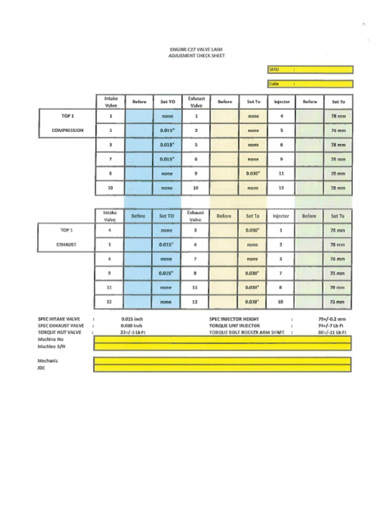 Adjust Valve Pump Engine C27 | PDF