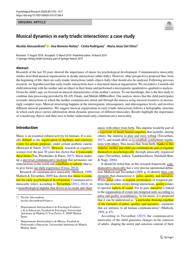 Musical Dynamics in Triadic Interactions | PDF | Tempo | Rhythm