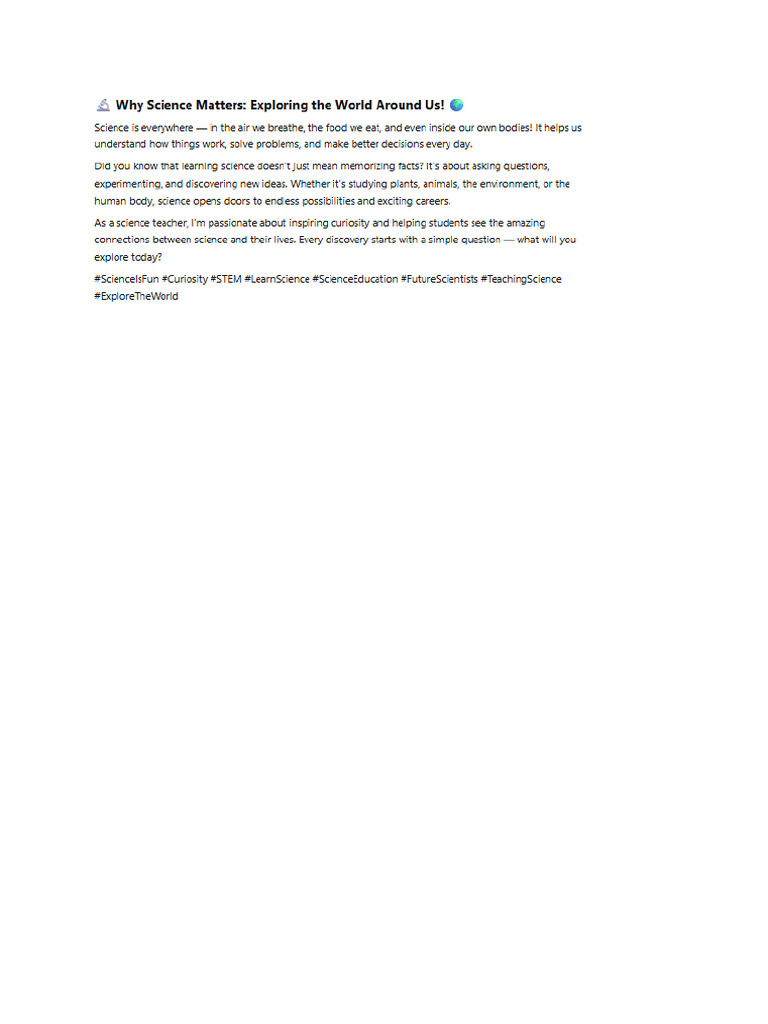 Why Science Matters | PDF