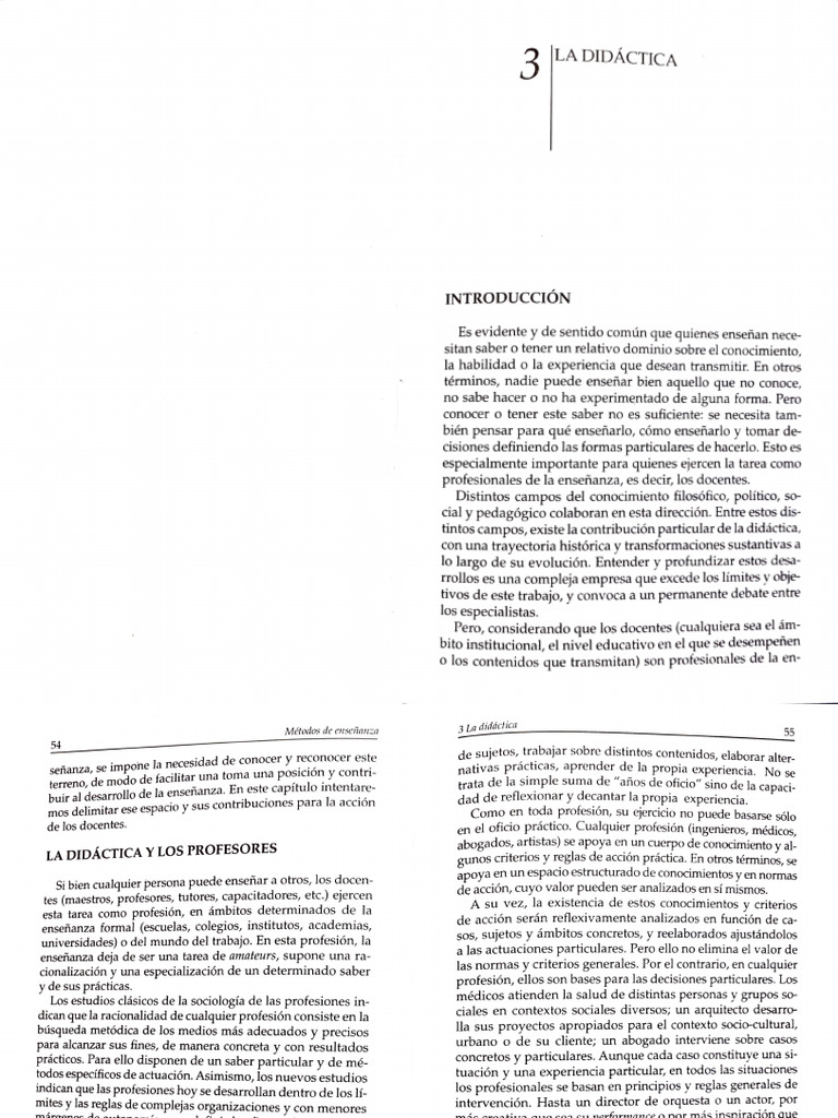Davini Cap 3 La Didáctica | PDF | Enseñando | Conocimiento