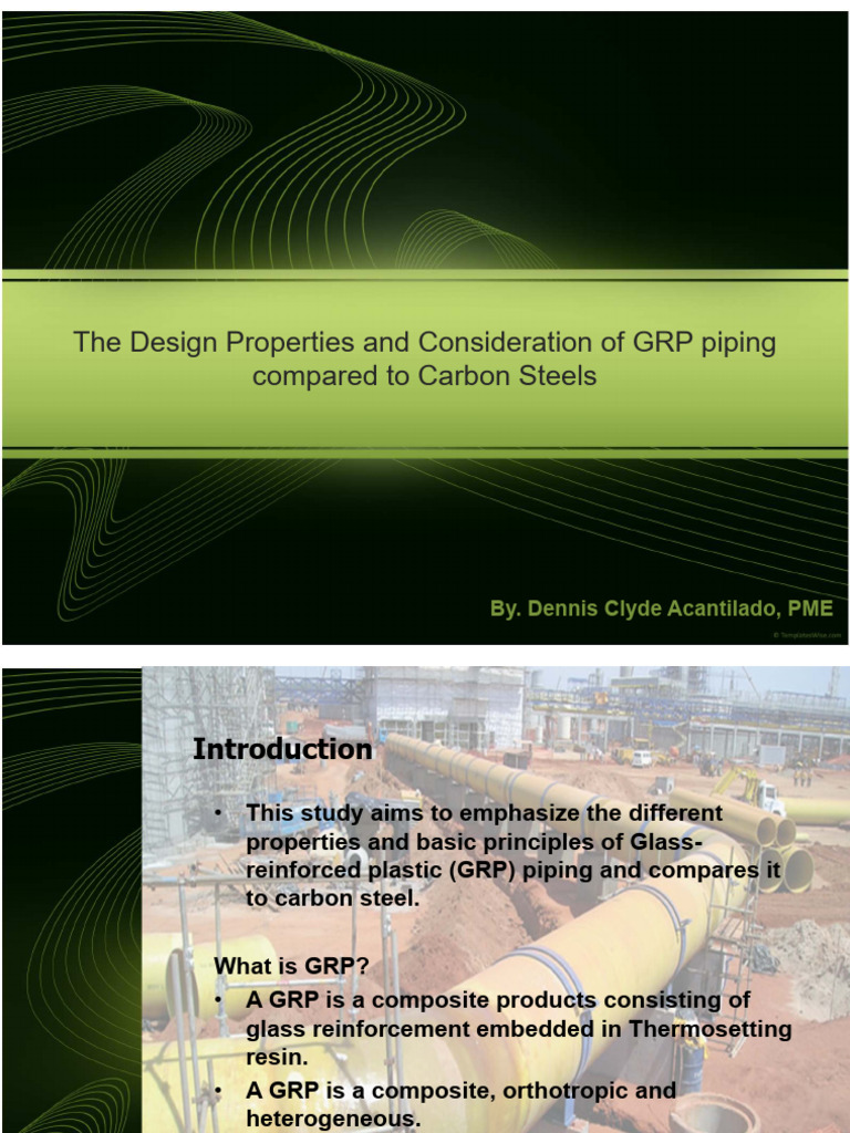 GRP Piping Properties vs. Carbon Steel | PDF | Strength Of Materials ...