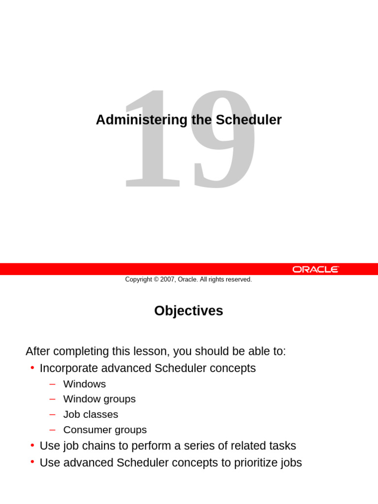 Les 19 Sched Admin | PDF | Scheduling (Computing) | Information Technology