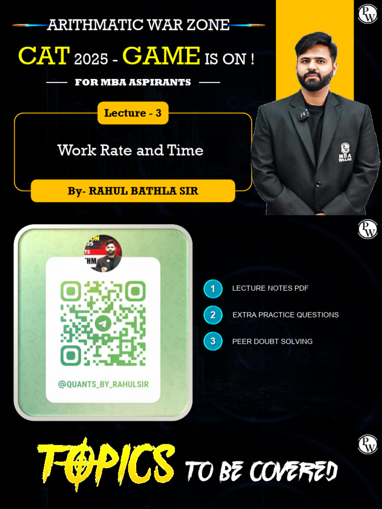 L-03 Arithmetic War Zone - Work Rate and Time | PDF | Mathematics