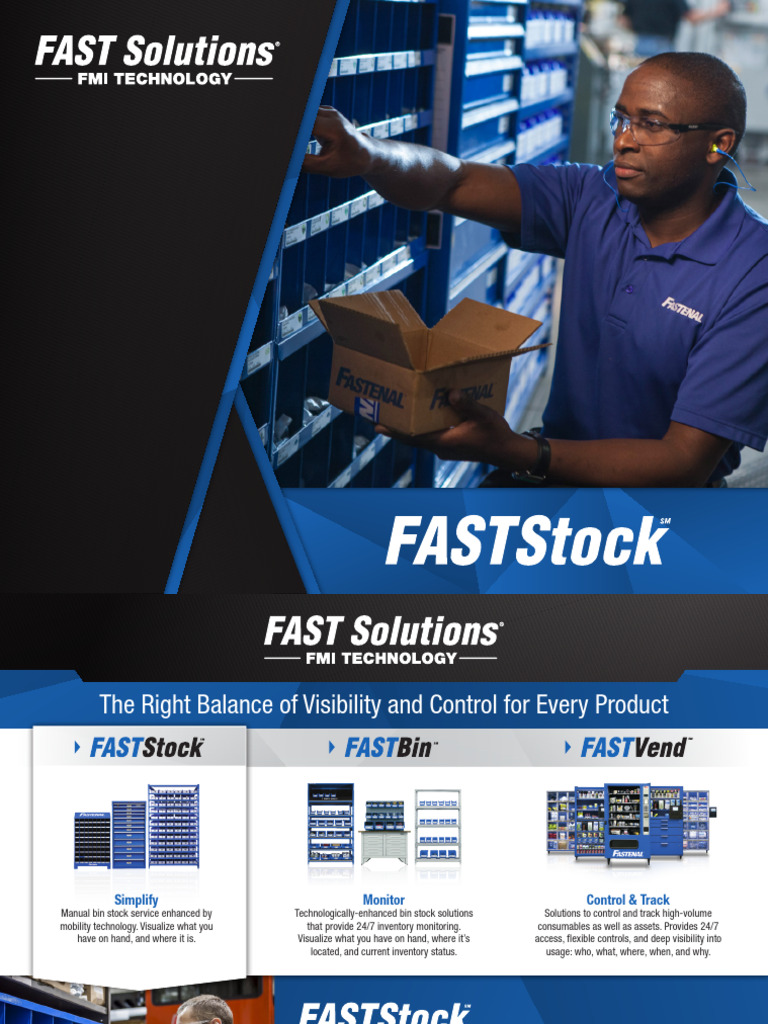 Fastenal FASTStock Brochure | PDF | Inventory | Logistics