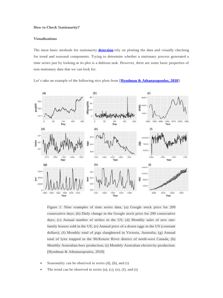 Testing Time Series Stationarity | PDF | P Value | Stationary Process