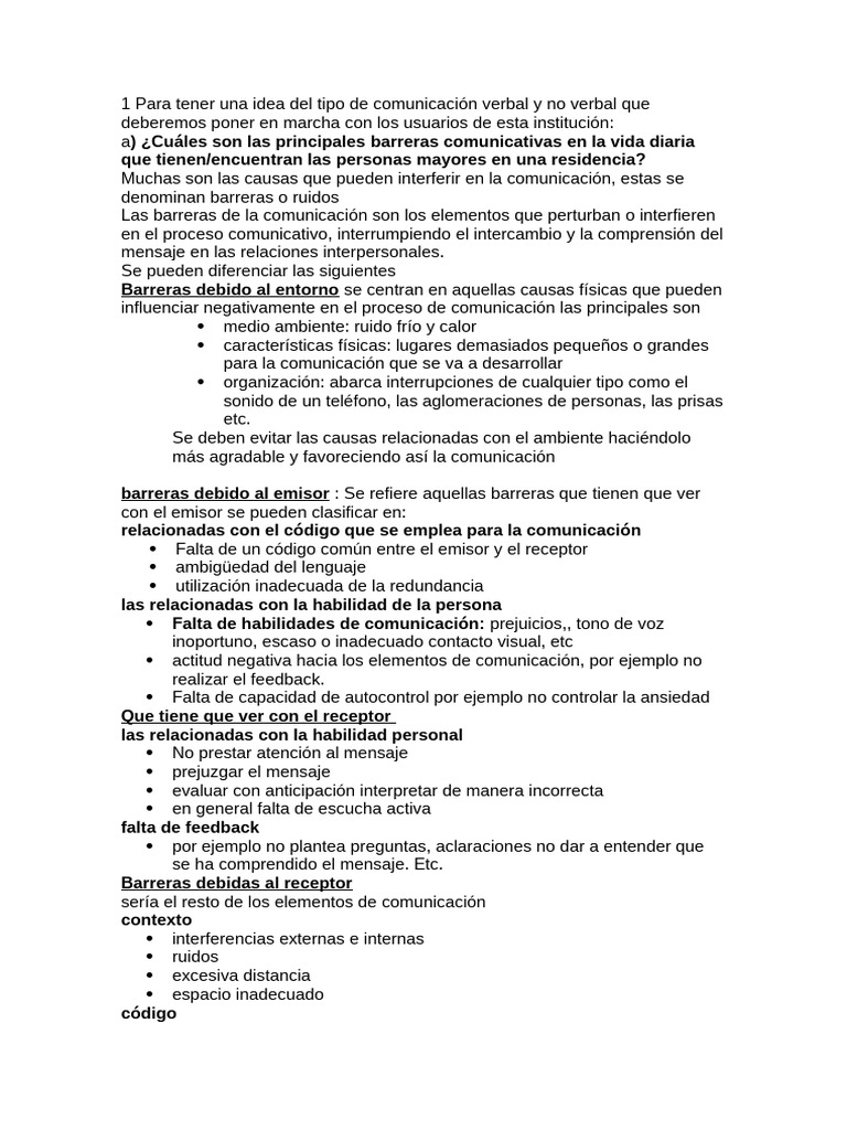 Ejercico 1 Andres Comunicacion | PDF | Comunicación | Comunicación no verbal