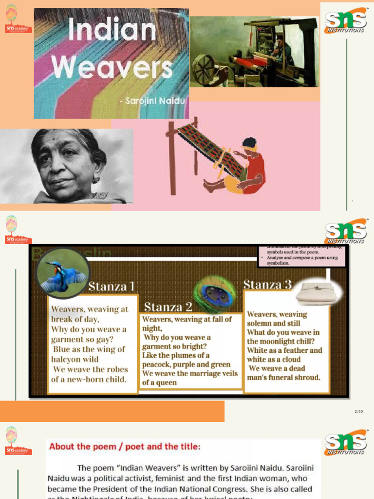 Indian Weavers Poem | PDF