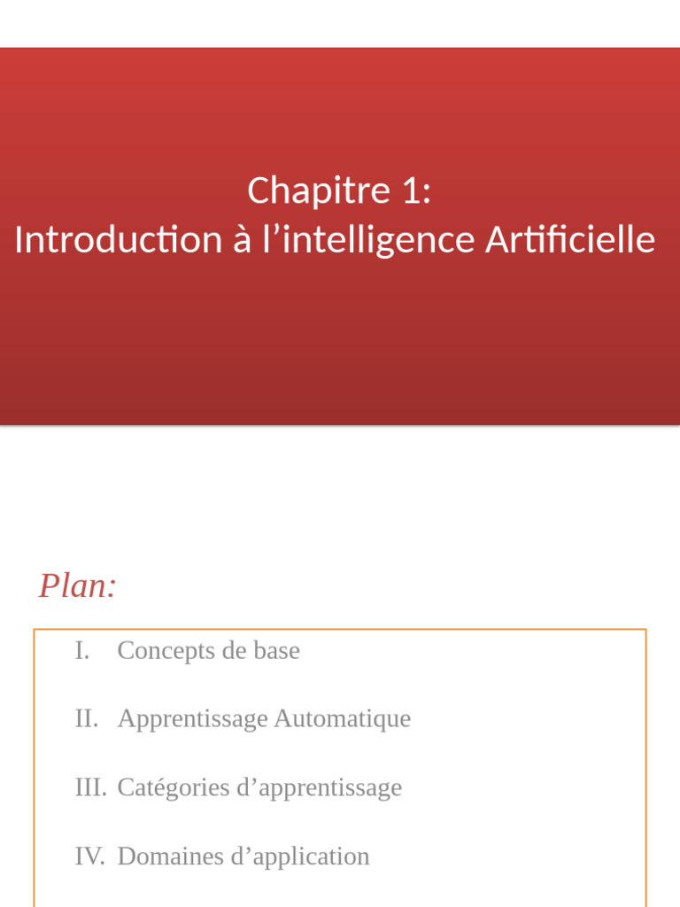 Chapitre 1 Introduction | PDF | Apprentissage automatique | Intelligence artificielle