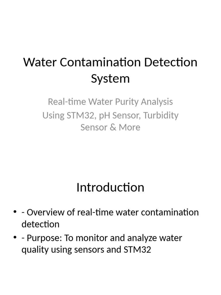 Water Contamination Detection System | PDF