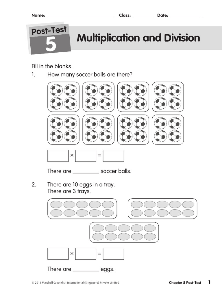 Post-Test: Multiplication & Division | PDF
