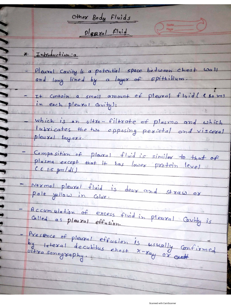 Plural Fluid (Pathology) | PDF