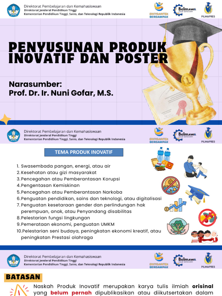 Poster Produk Inovatif Pilmapres 2025 | PDF