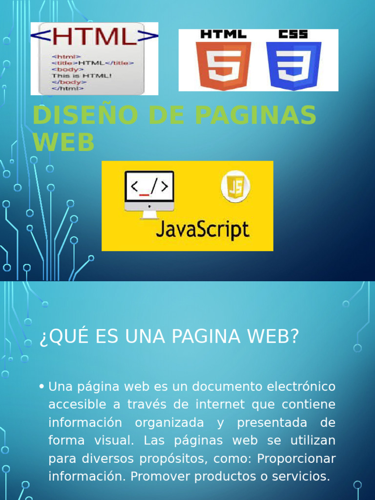 Diseño de Paginas Web | PDF | HTML | Red mundial