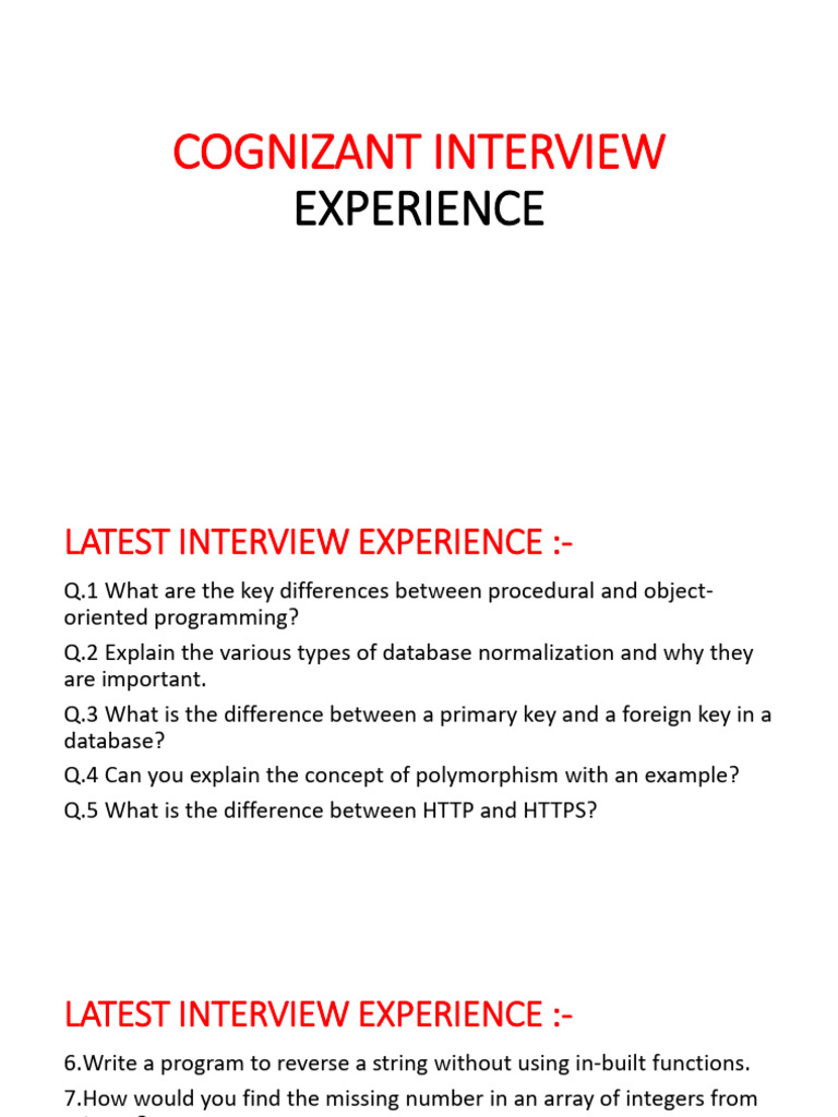 Cognizant Interview Experience.pdf (1) | PDF