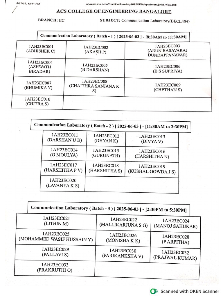 Communication Lab - External Exam | PDF
