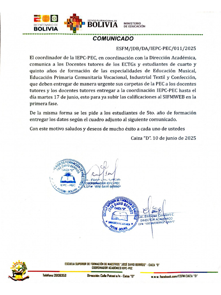 Comunicado 11 | PDF