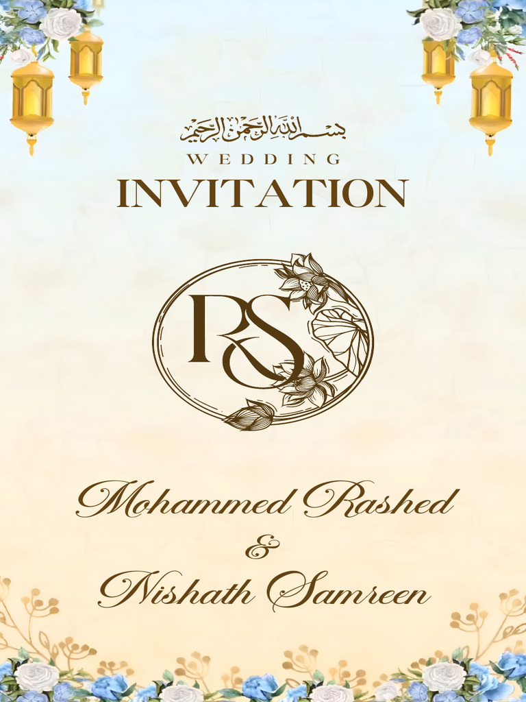 Wedding Invitation for Nishath & Rashed | PDF
