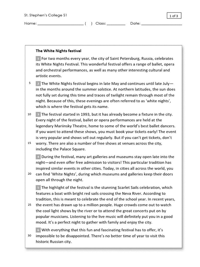 Practice Reading Comprehension Exercise Unit 6 | PDF