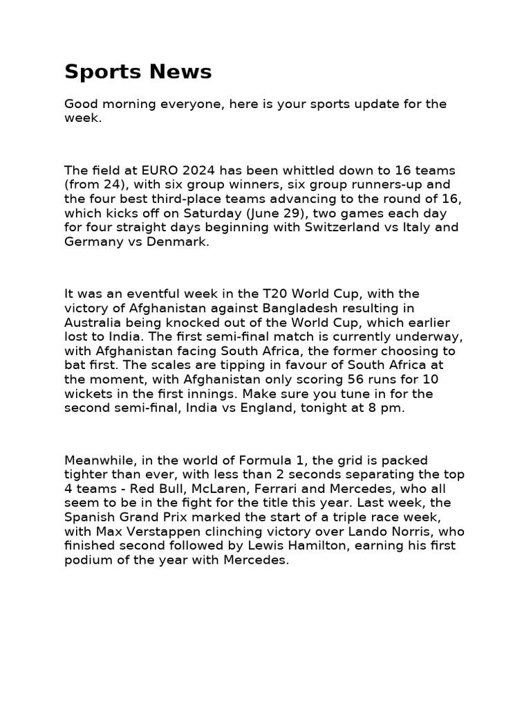 Sports News | PDF