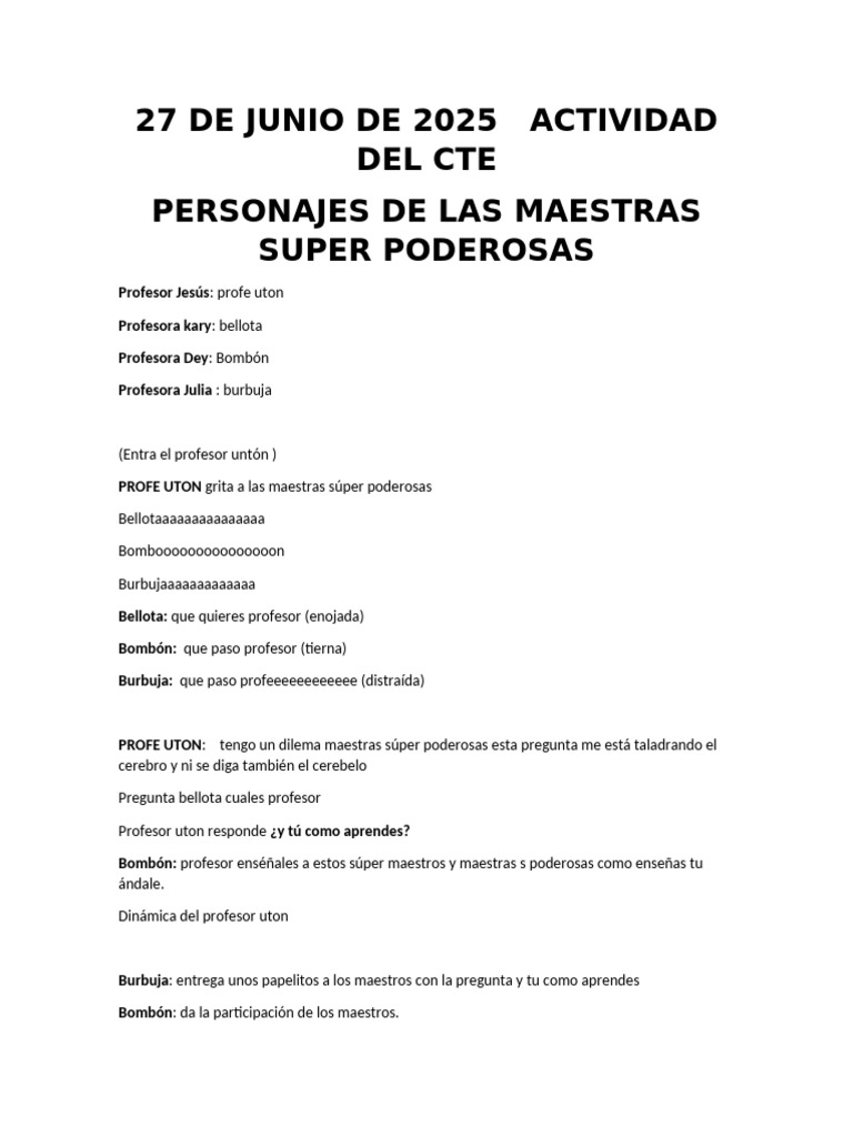 Actividad Del Cte 27 Junio | PDF | Aprendizaje