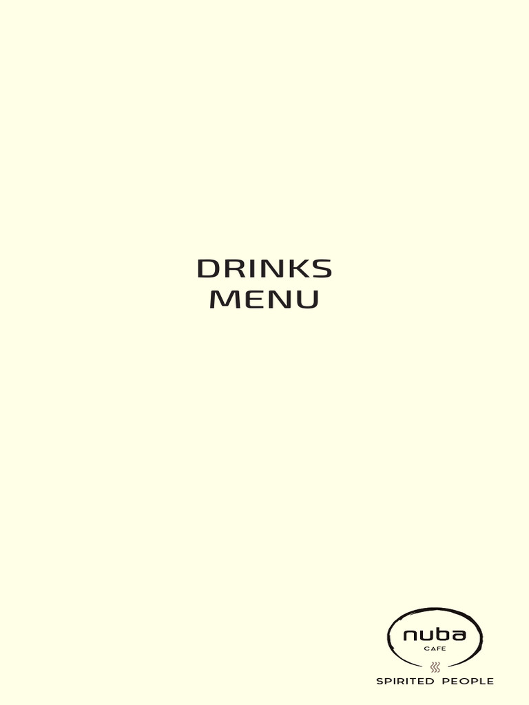 Meniu Drinks Nuba Cafe 148X310mm 2024.05.30 1 | PDF | Martini (Cocktail ...