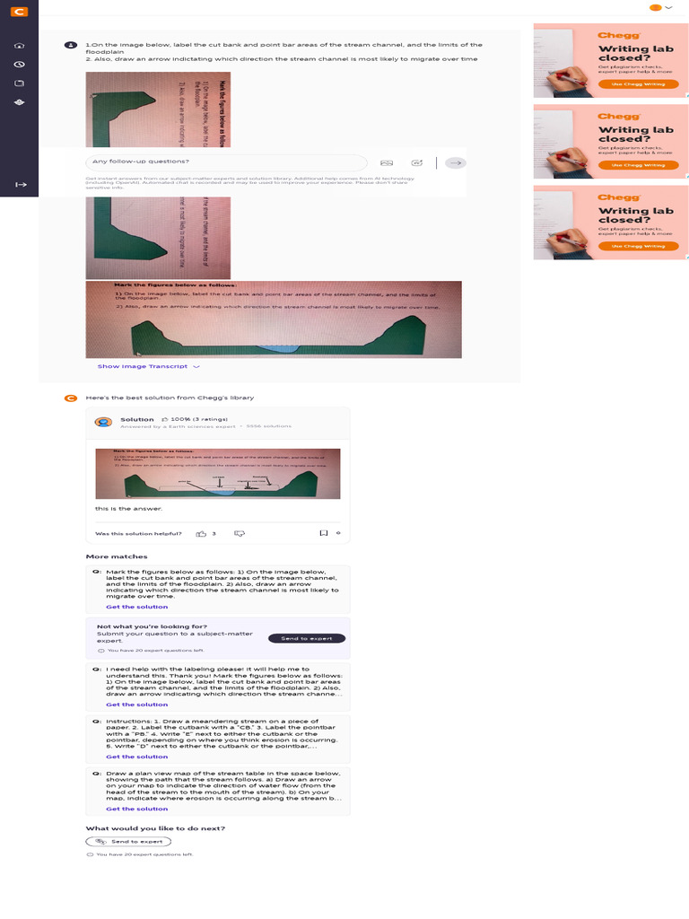 1.on The Image Below, Label The Cut Bank and Point... | PDF | Stream ...