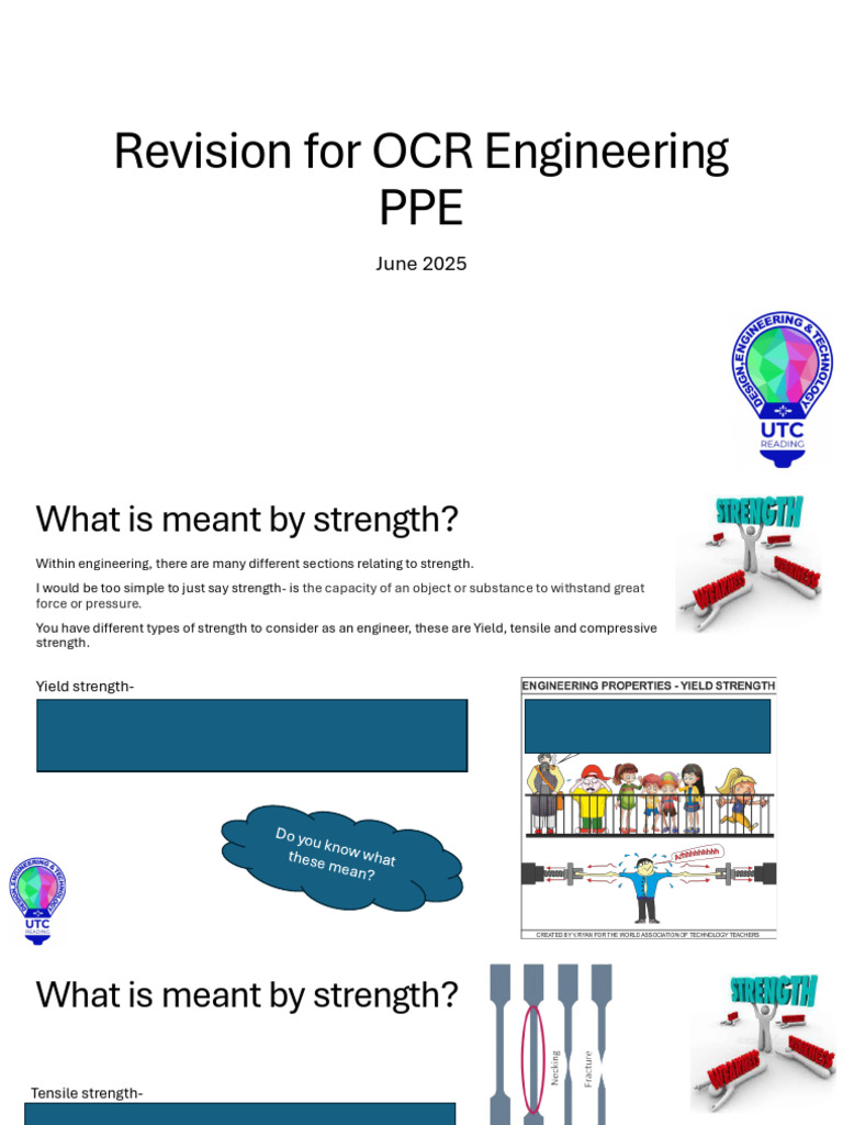 Revision For OCR Engineering PPE June 25 | PDF | Strength Of Materials ...