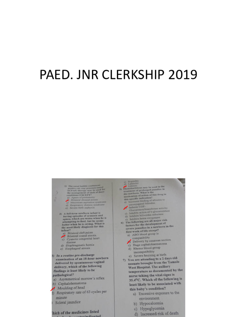 Paed JNR CL 2019 | PDF
