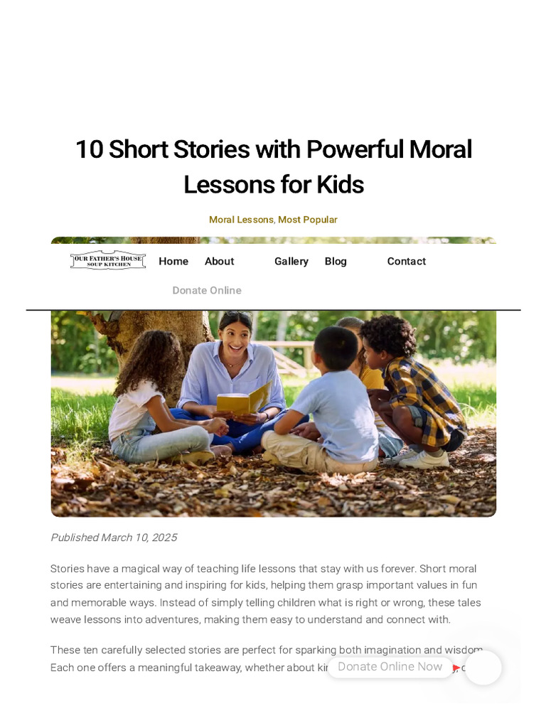 10 Short Moral Stories for Kids | PDF | Gratitude