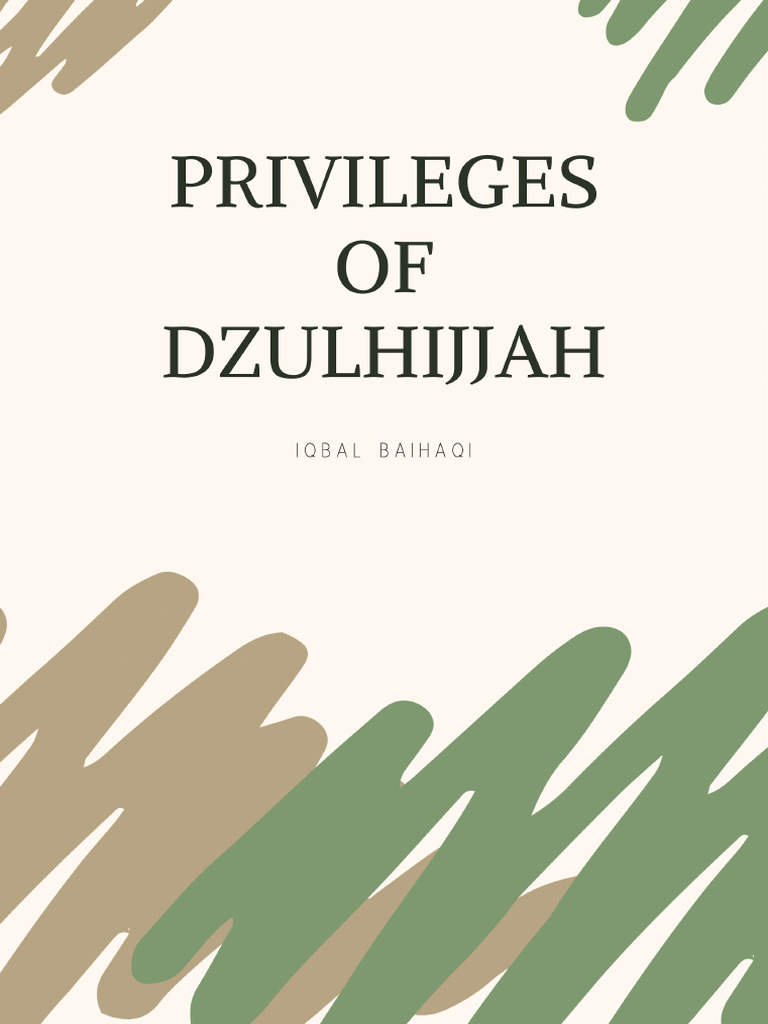 Privileges of Dzu L Hijjah | PDF