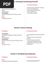 Housekeeping Script | PDF