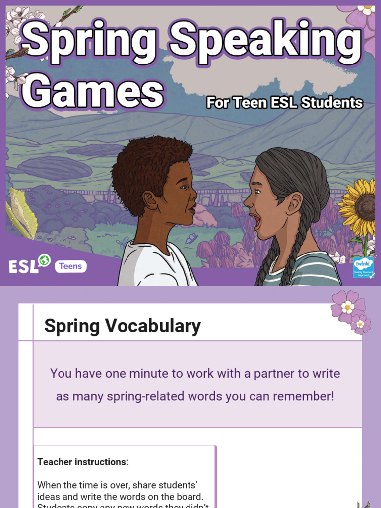 Vocabulary and Speaking Spring | PDF