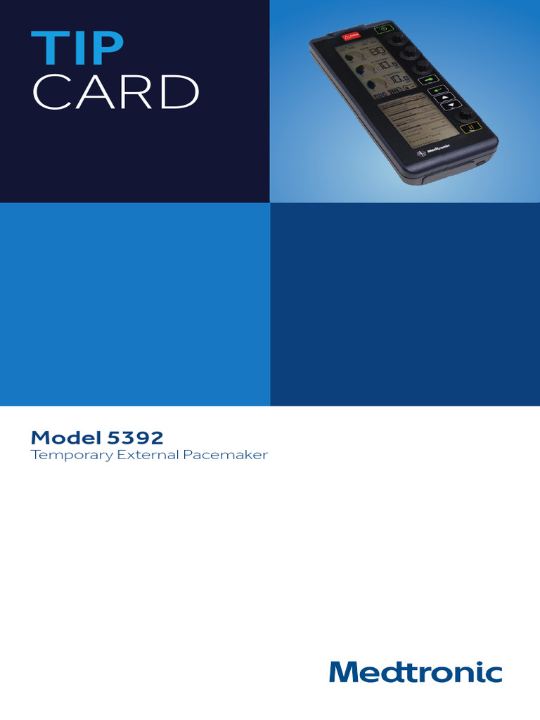 Temporary External Pacemaker 5392 Tip Card | PDF | Artificial Cardiac ...