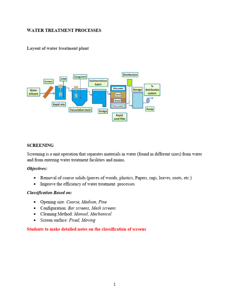Topic 6.1 A) Water Treatment Process | PDF | Colloid | Chemistry